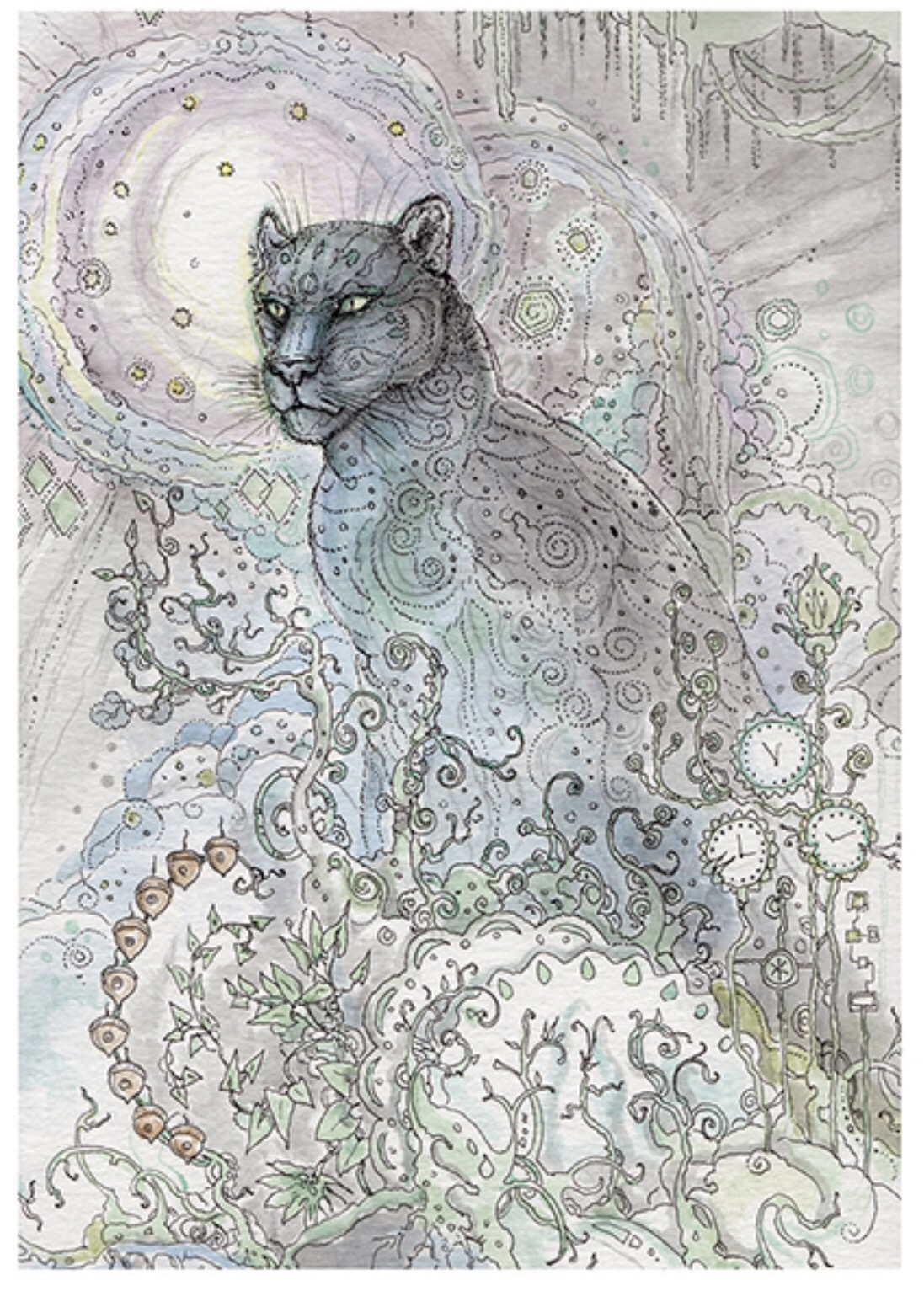Featured Card of the Day – 9 of Acorns ~ Panther – Spiritsong Tarot by ...