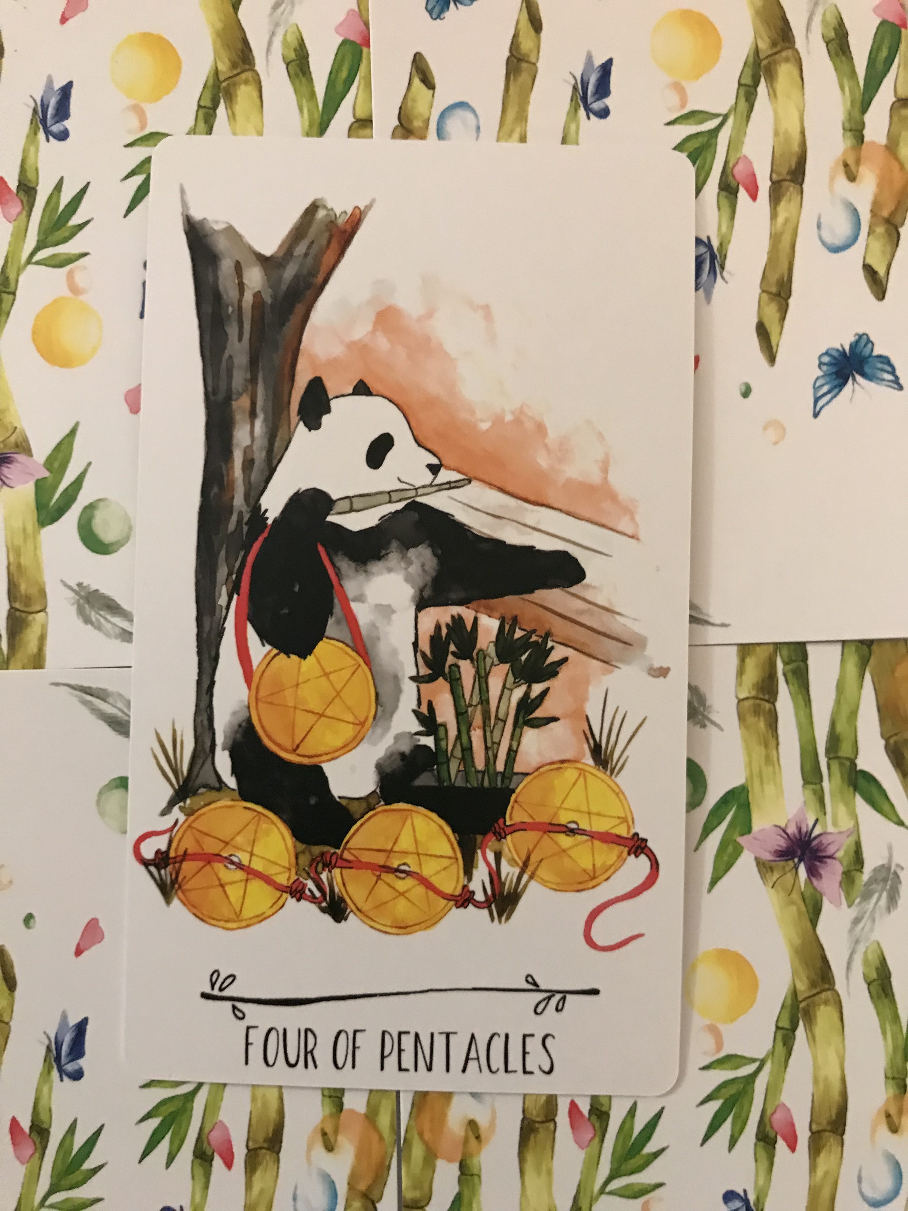 Featured Card of the Day – 4 of Pentacles – Way of the Panda Tarot ...
